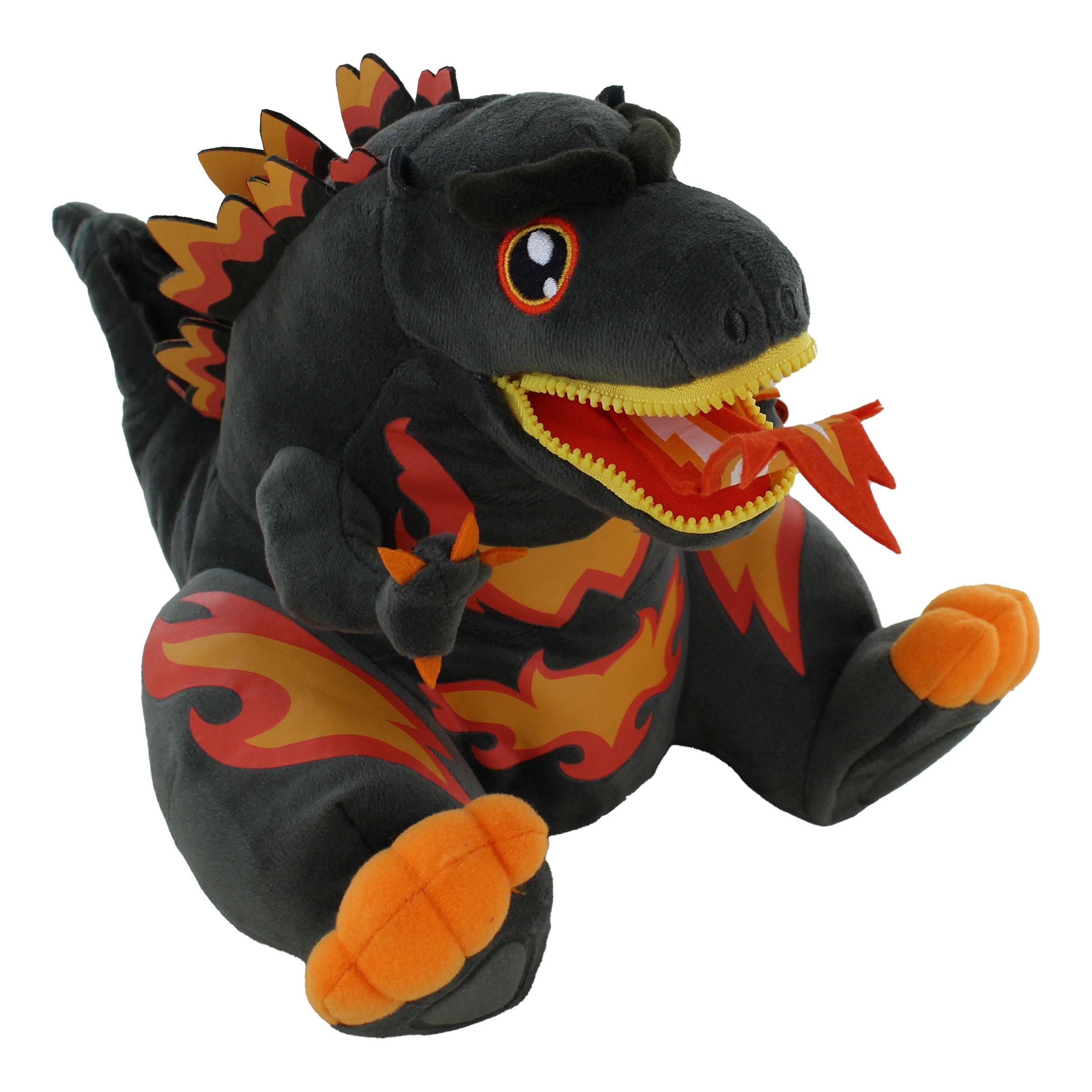 Burning Godzilla Zippermouth Plush Figure, 8.5"