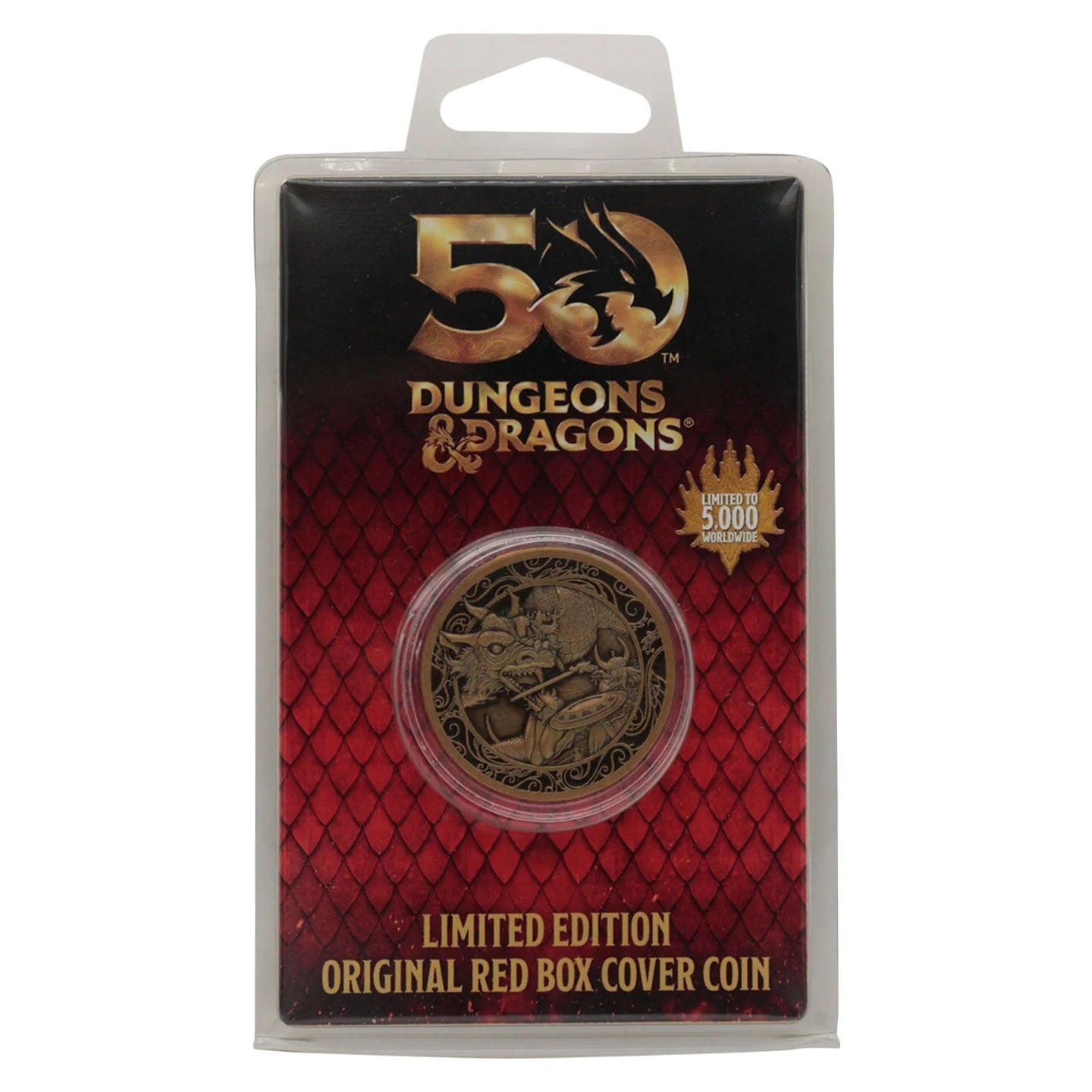 Dungeons & Dragons 50th Anniversary Original Red Box Cover Coin