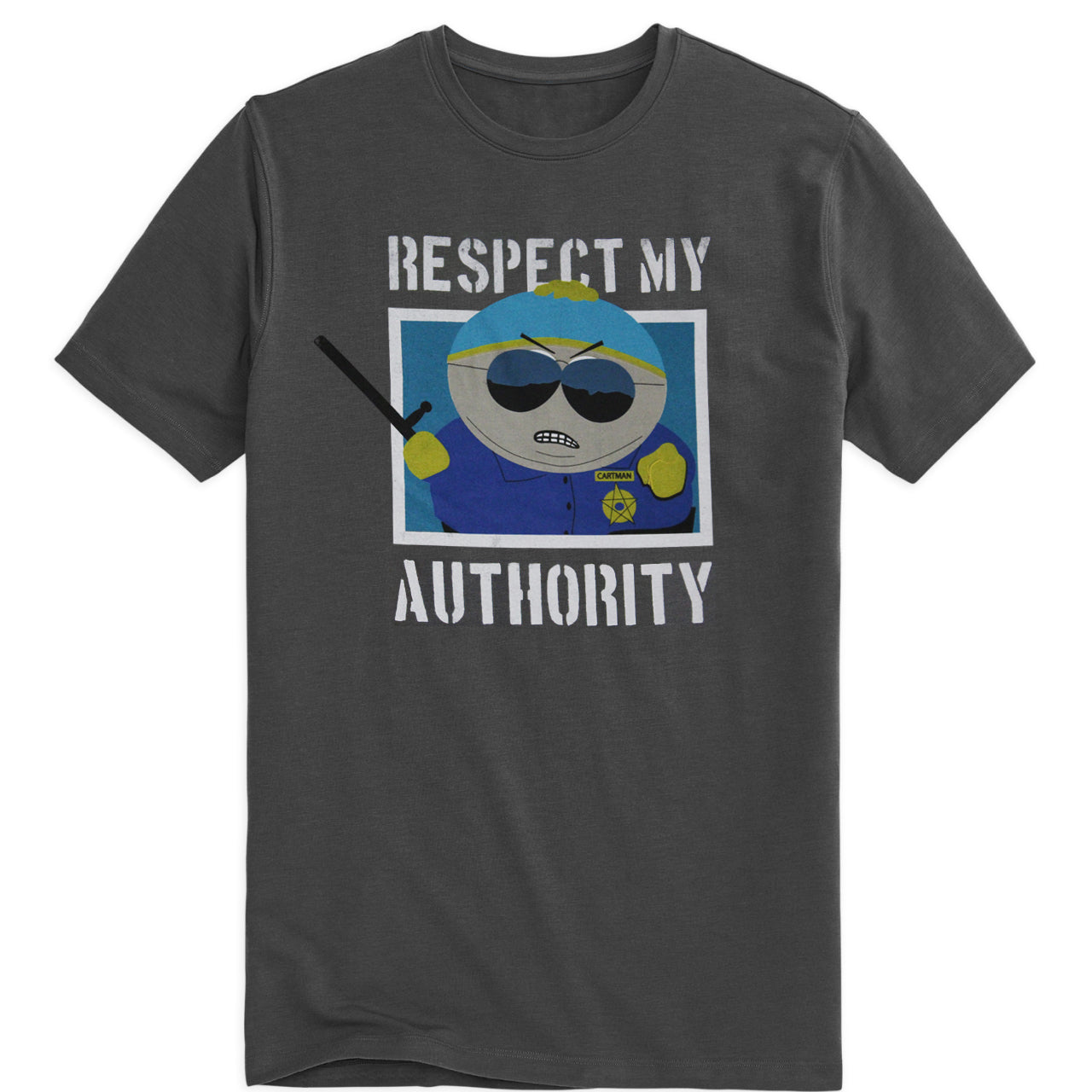South Park Eric Cartman Respect My Authority Men's Shirt, Grey