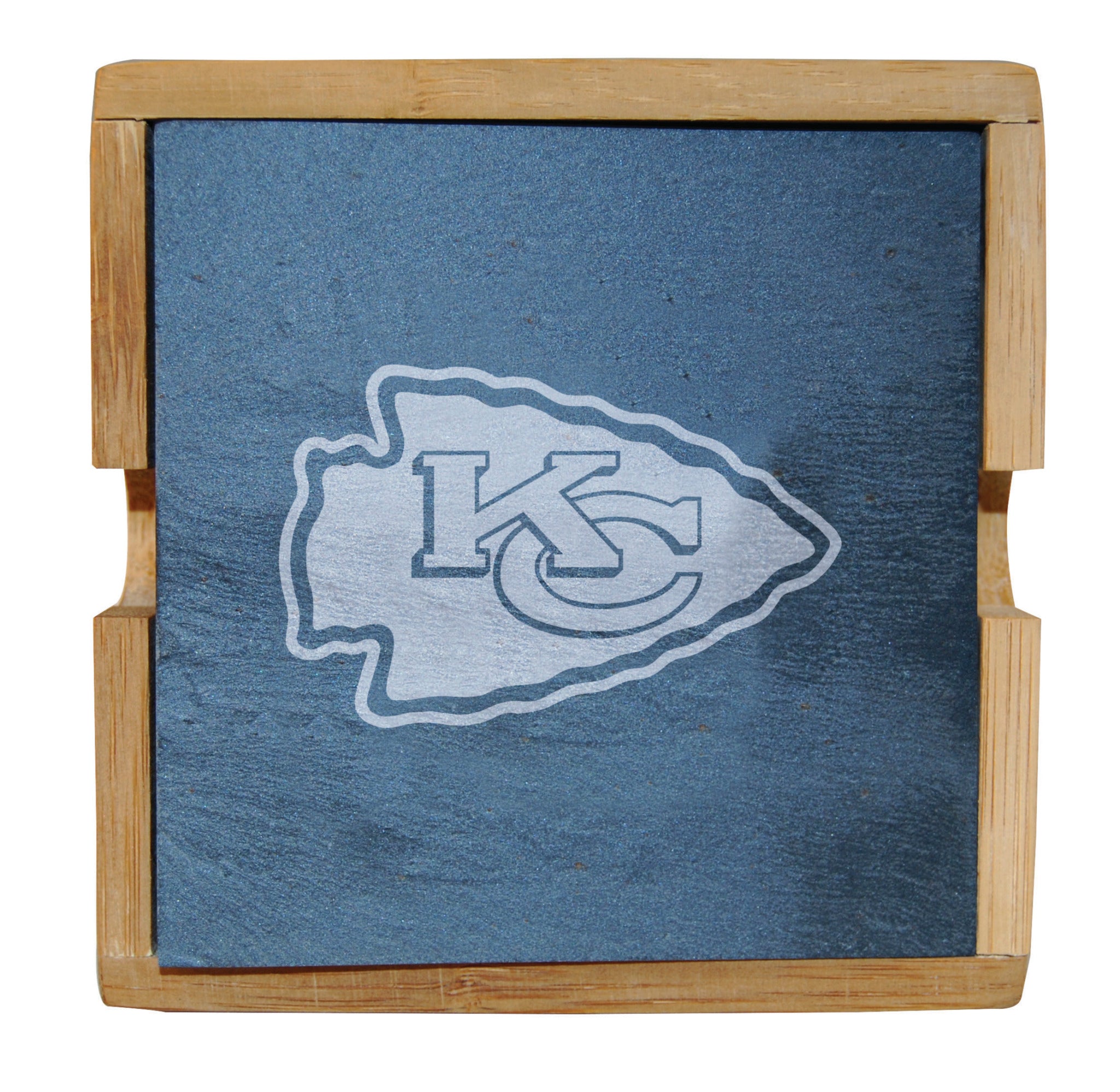 Kansas City Chiefs Slate Square Coaster Set