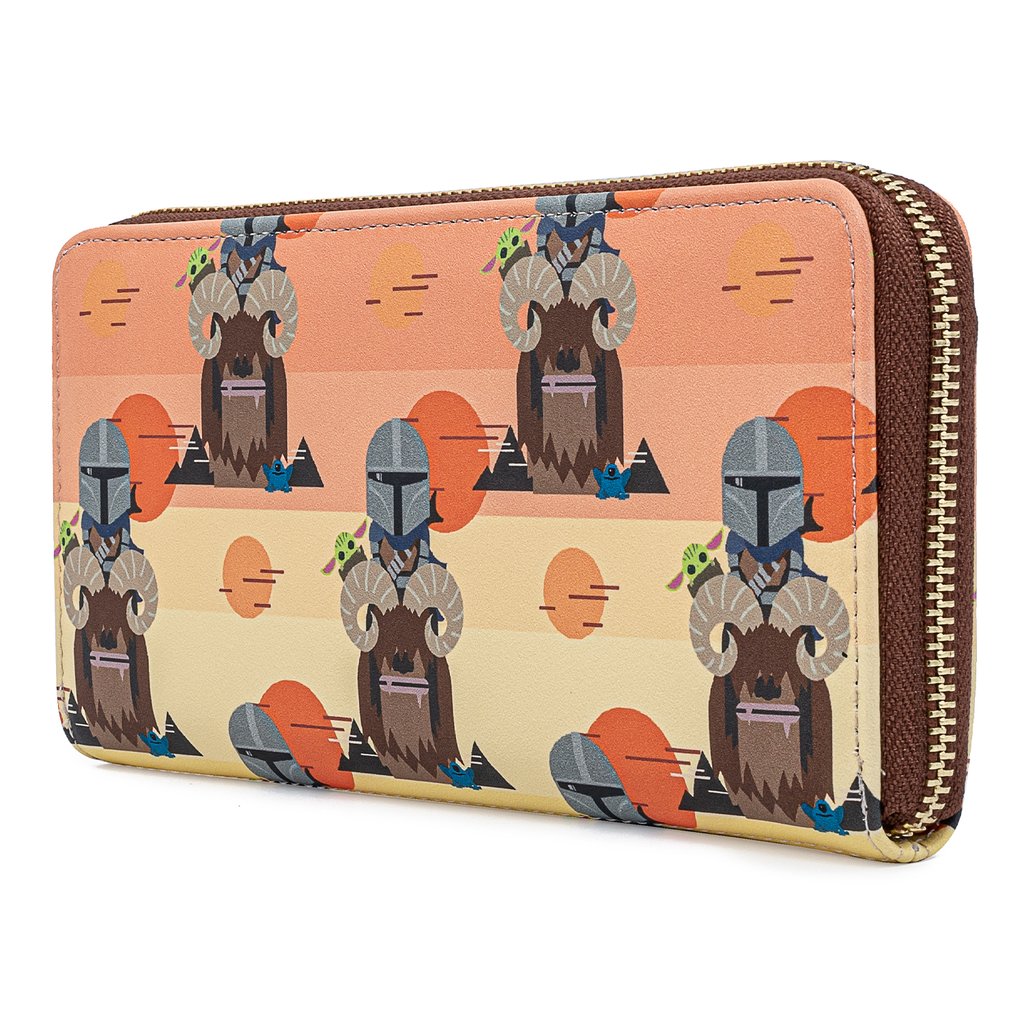 Loungefly x Star Wars The Mandalorian Bantha Ride AOP Zip Around Walle