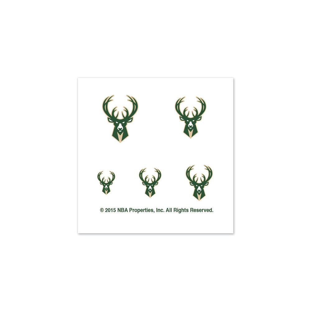 Milwaukee Bucks Fingernail Tattoos